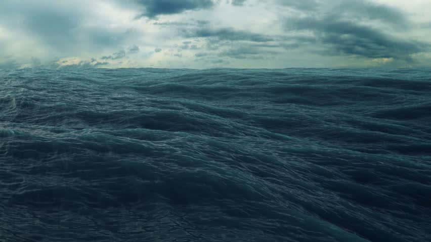 4K Ocean Fly Over,HD High Speed Animation Just Above The Ocean Waves ...