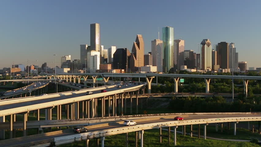 HOUSTON - CIRCA NOVEMBER 2013: Houston, Texas, USA, Highway, City ...