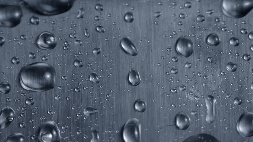 Stock video of drops on a metal surface. water | 6053471 | Shutterstock
