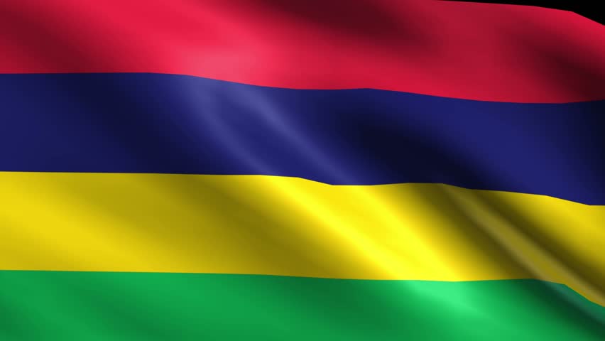 Flag of Mauritius Background Seamless Stock Footage Video (100% Royalty ...