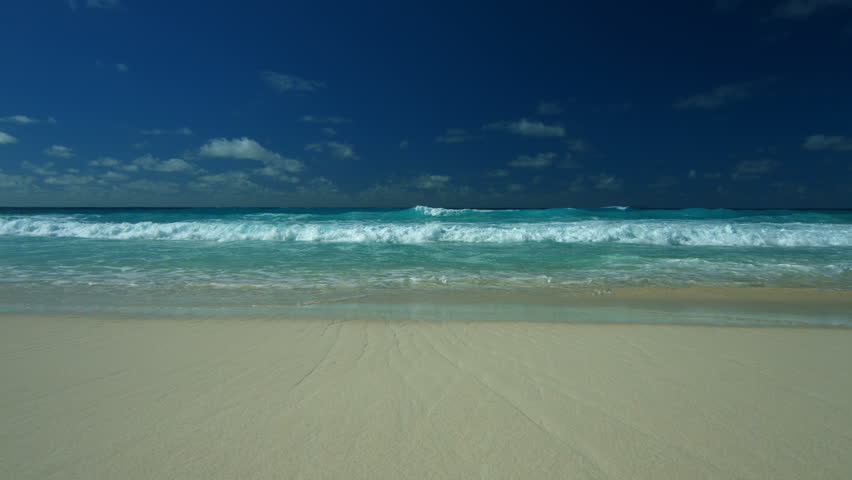 Stock video of 4k beach footage, waves arriving on | 6528401 | Shutterstock