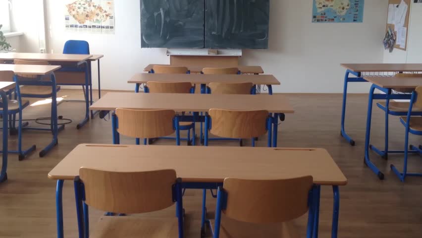 Empty High School Math Classroom