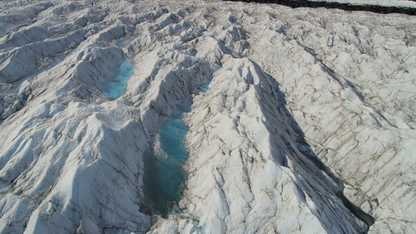 Aerial View of Moraine Covered Stock Footage Video (100% Royalty-free ...