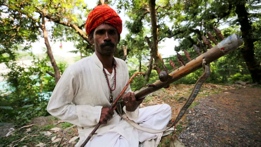 DHARAMSALA, INDIA - CIRCA MAY 2014: Unidentified Street Musician Plays ...