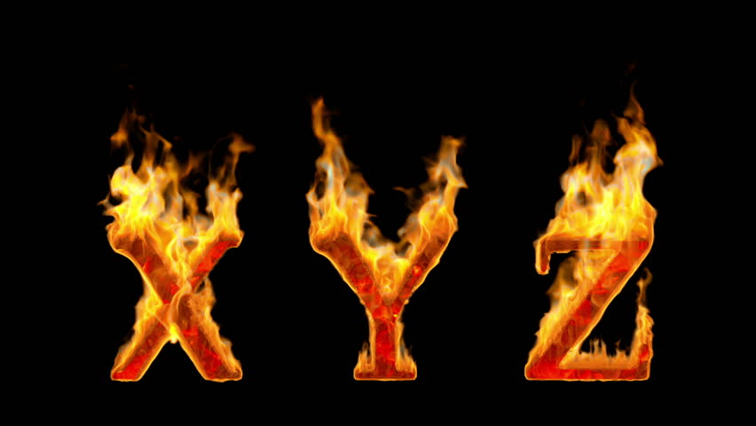Letter Z On Fire Stock Footage Video 1045021 | Shutterstock