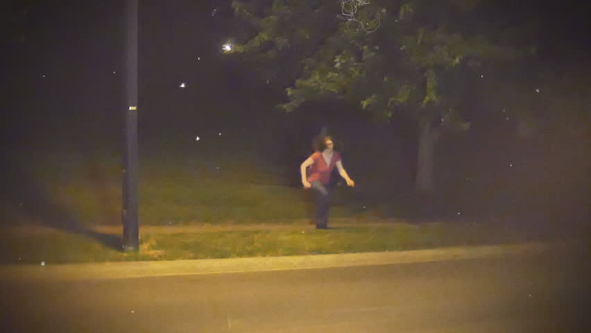 Cheesy Horror, Woman Being Chased Stock Footage Video (100% Royalty ...