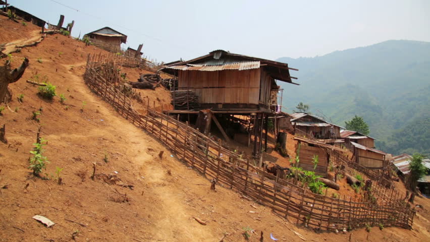 Stock Video Clip of indigenous tribal culture of Akha tribe village ...