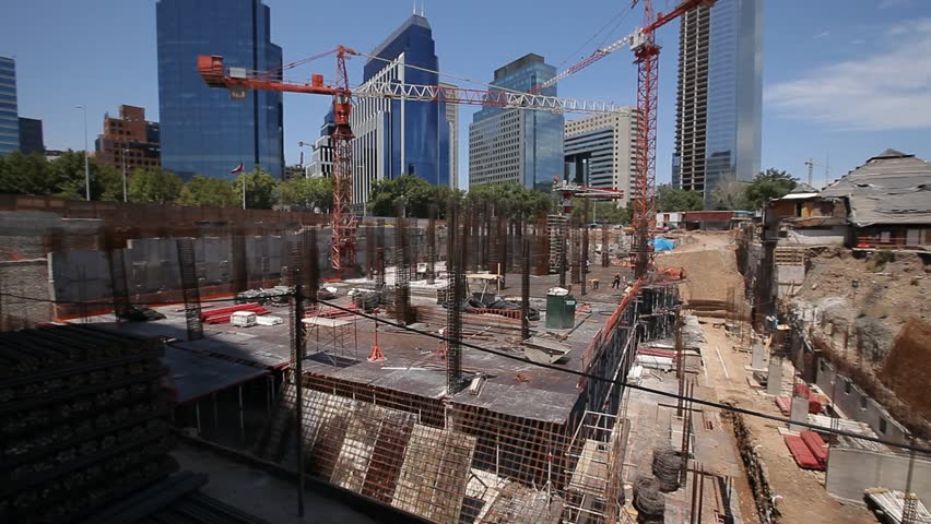 SANTIAGO, CHILE - CONSTRUCTION SITE - A Reinforced Concrete Building ...
