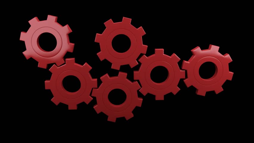 Gears Animation. Work Concept Stock Footage Video (100% Royalty-free ...