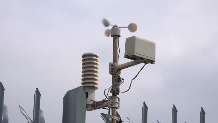 Airport Anemometer Wind Speed Measure Stock Footage Video (100% Royalty ...