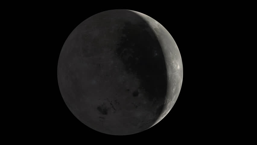 Stock video of spinning moon - waxing crescent - | 725371 | Shutterstock