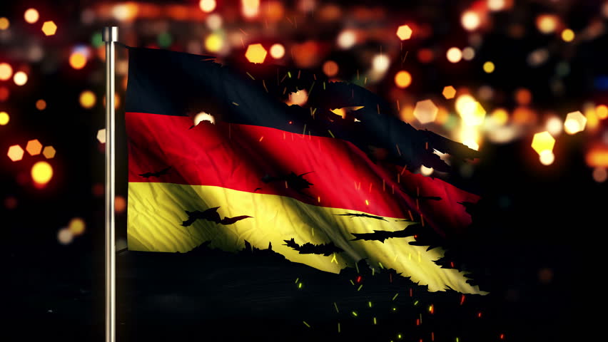 Germany Flag Torn Burned War Stock Footage Video (100% Royalty-free ...