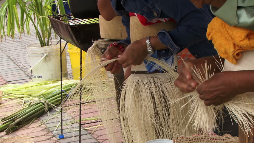 Stock video of weaving a panama hat by hand | 7267801 | Shutterstock