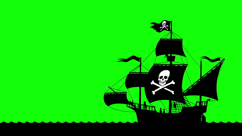 Stock Video Clip of Pirate Ship Sailing 3: Looping animation of ...