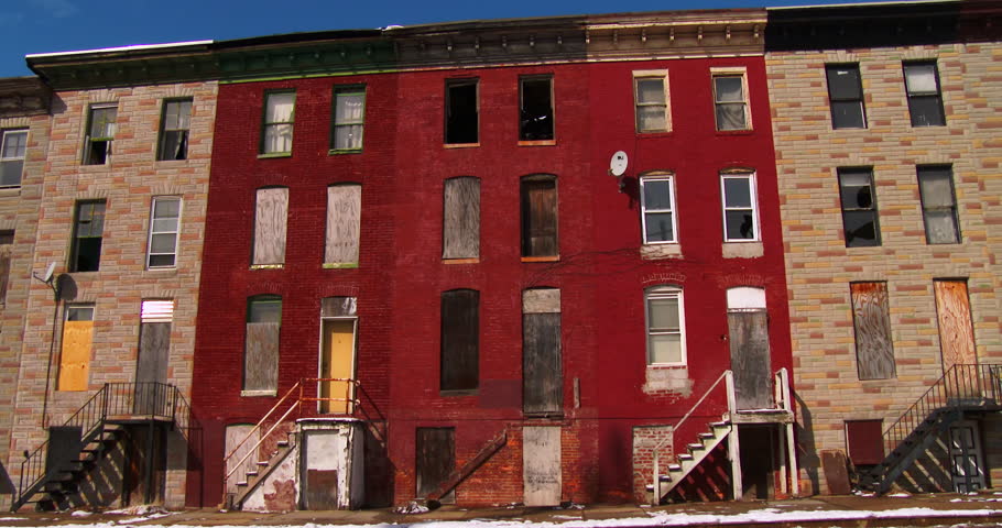 Abandoned Buildings In An American Slum. Stock Footage Video 7537276 ...