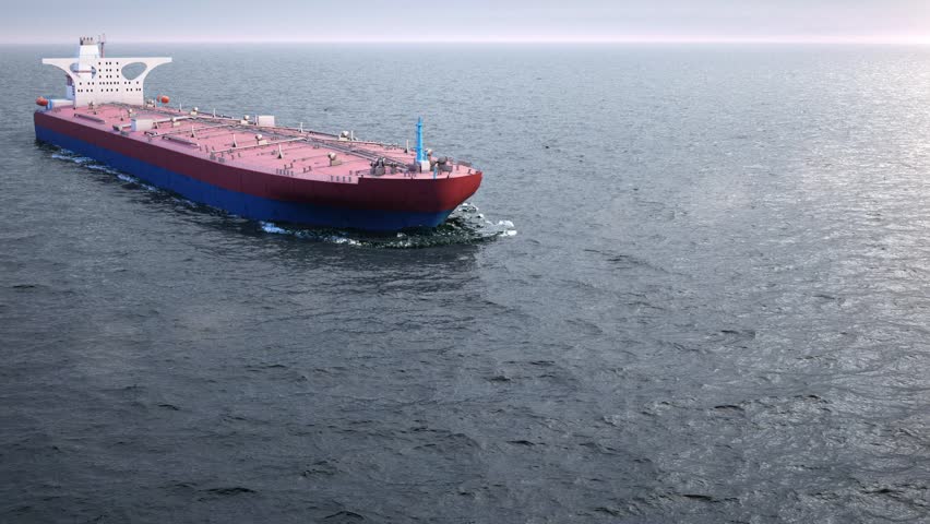 Oil Tanker in the Ocean Stock Footage Video (100% Royalty-free) 7650451 ...