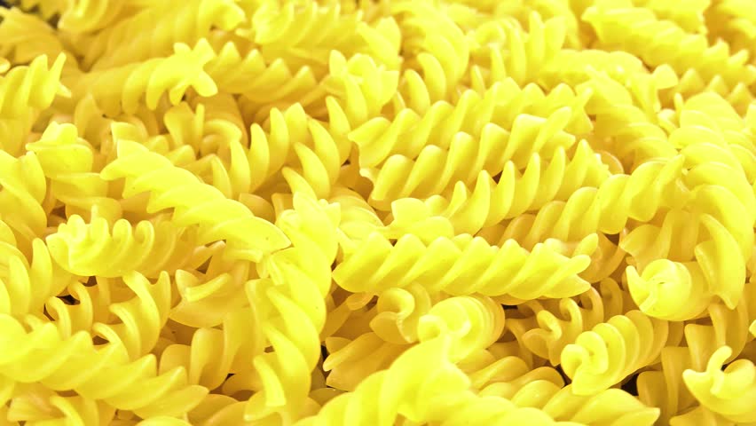 Delicious Italian Fusilli / Spirelli Pasta Rotation Stock Footage Video ...
