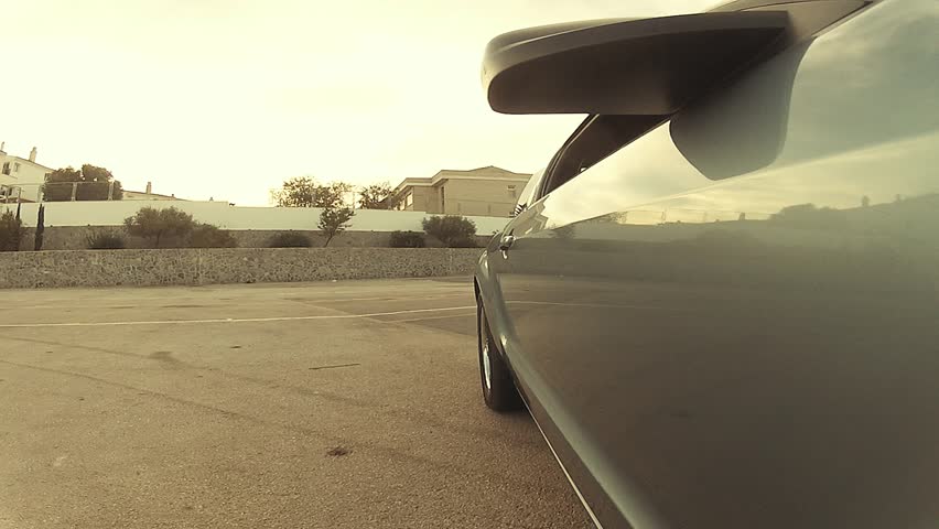 Powerful Vintage Muscle Car Spinning Stock Footage Video (100% Royalty ...