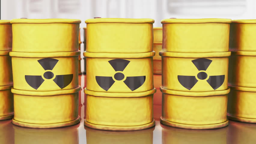 Nuclear Canister, Toxic Waste Or Nuclear Containment. Stock Footage ...