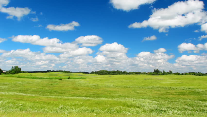 Rolling Grass Hills In Copenhagen, Denmark. Clouds. Stock Footage Video ...