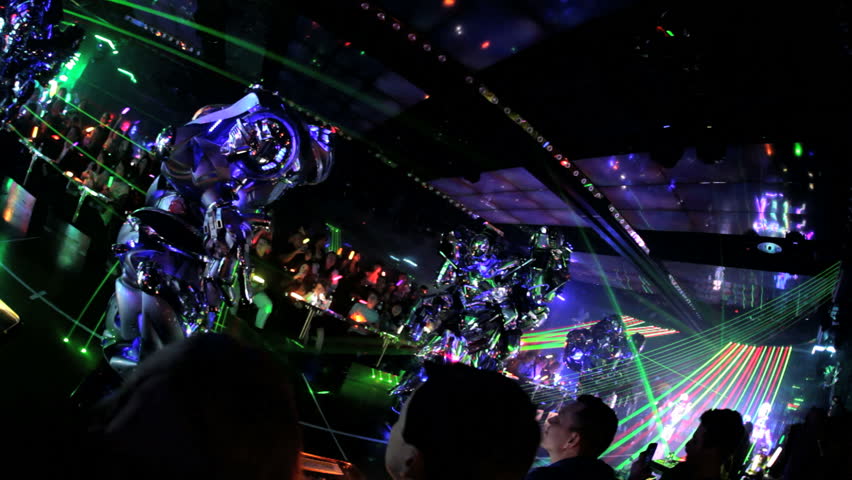 Tokyo - June 2014: Robot Restaurant Illuminated Robotic Borg Laser Show ...