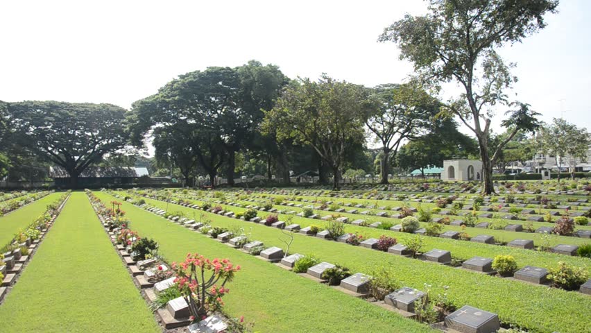 Stock video of kanchanaburi war cemetery (don rak).the allied | 7893331 ...
