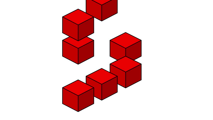 Abstract Red Optical Illusion. White Stock Footage Video (100% Royalty ...