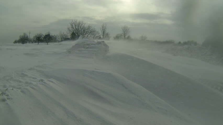 Winter Snow Storm Scene. Poor Stock Footage Video (100% Royalty-free ...