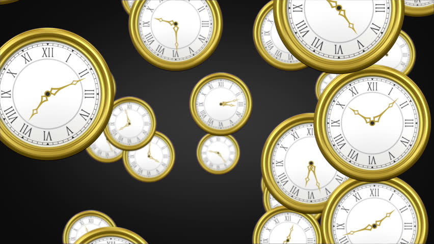 Digital Animation of Falling Clocks Stock Footage Video (100% Royalty ...