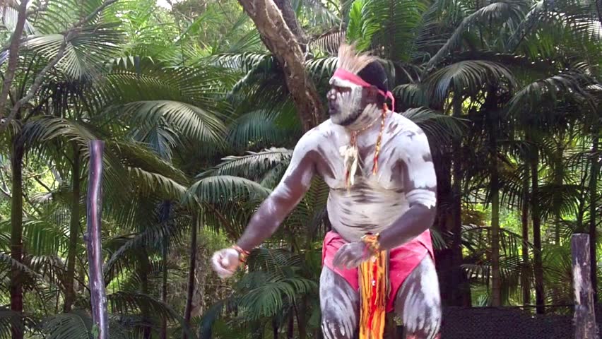 Aboriginal Australian (yugambeh) Man Dancing Stock Footage Video (100% ...
