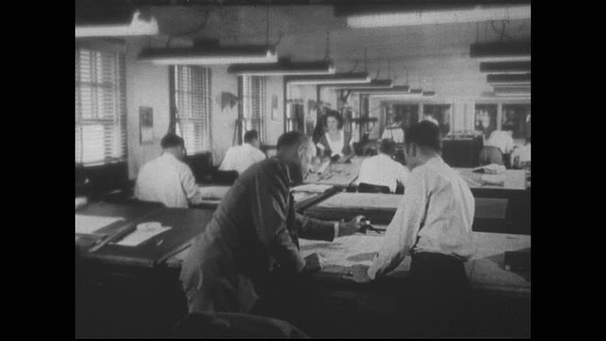 United States 1940s-1950s : Engineers Stock Footage Video (100% Royalty ...