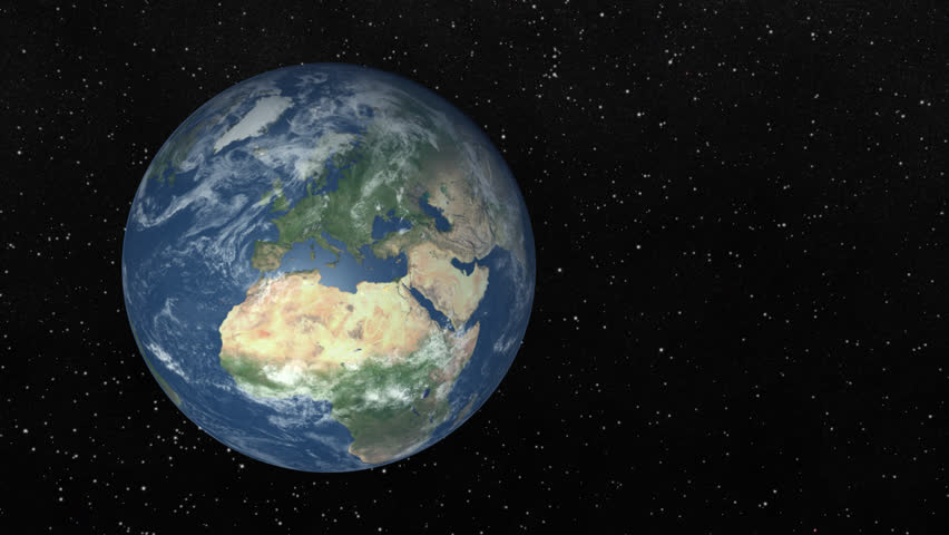 Earth Rotation Loop From Space. Using Nasa's Blue Marble Textures And ...
