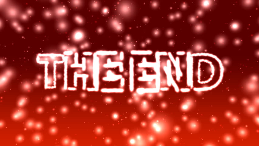 THE END Title - The End 01 (HD) - Glowing THE END Text On Blue ...