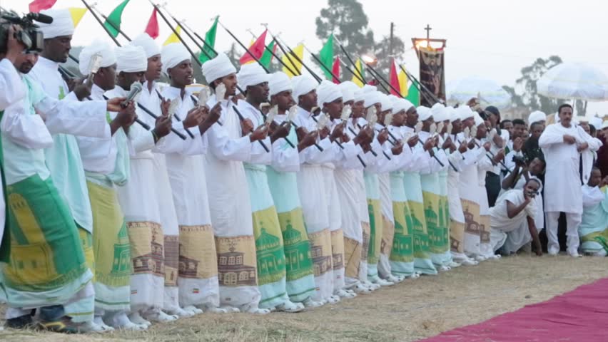ADDIS ABABA, ETHIOPIA - JANUARY 18: Ethiopian Orthodox Followers ...