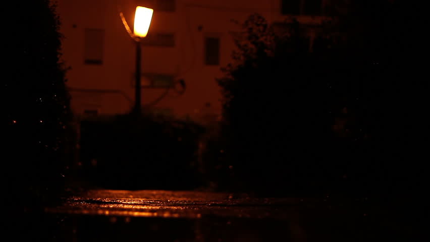 Stock Video Clip of A cold and wet night, in a | Shutterstock