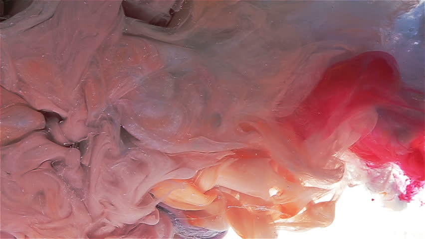 Color Drop Falling In Water Creating A Color Spread. Isolated On White ...