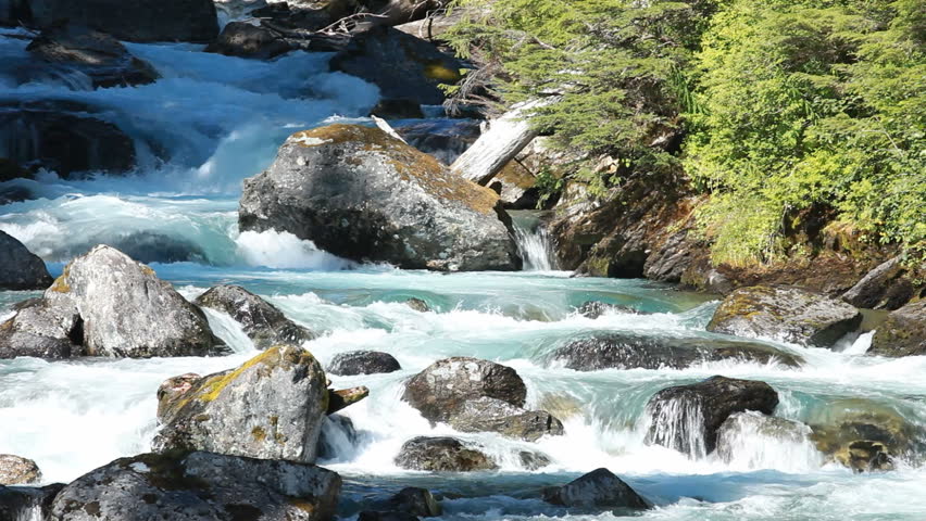 Waterfall Through Rough Broken Smooth Stock Footage Video (100% Royalty ...