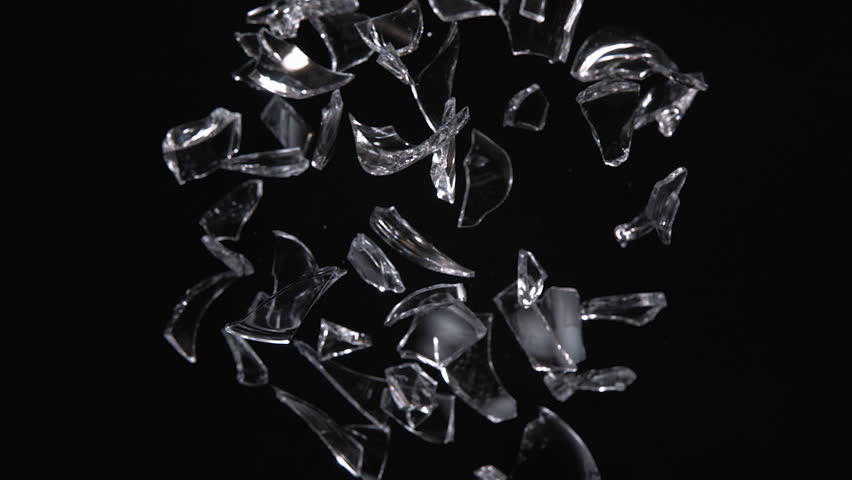 Broken Glasses Exploding Against Black Stock Footage Video (100% ...