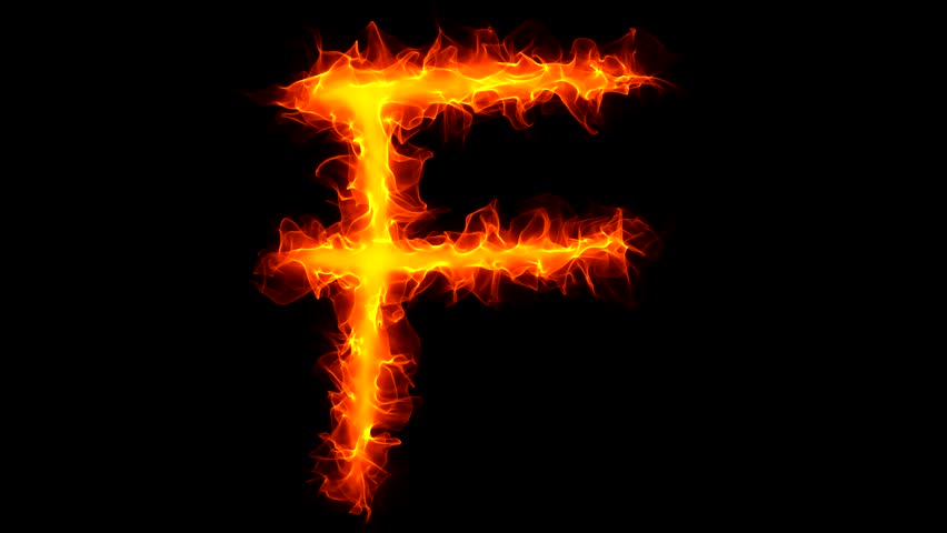 Burning Letter F Graffiti Isolated Stock Footage Video (100% Royalty ...