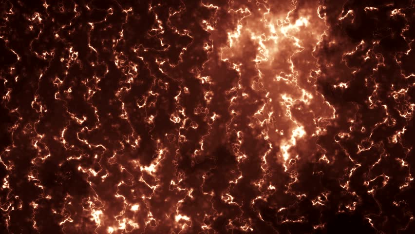 Stock Video Clip of Background orange with electric energy arcs waves ...