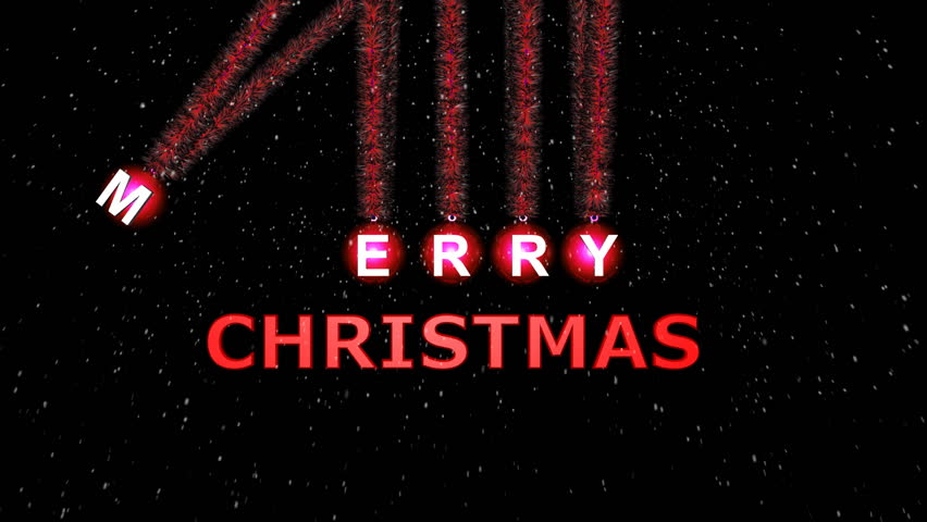 Merry Christmas Loop, with Alpha Stock Footage Video (100% Royalty-free ...