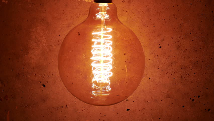 Vintage Style Retro Filament Edison Lamp Light Bulb Stockvideos ...