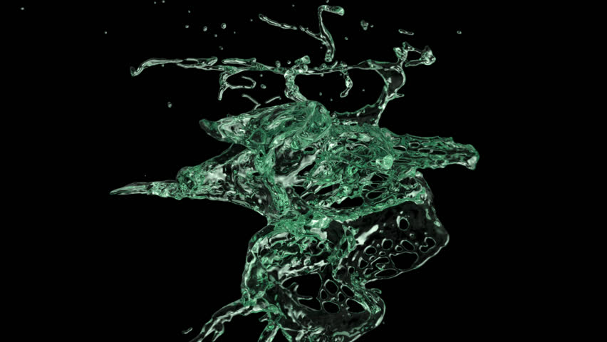 Stock video of turquoise green water splash in slow | 9717761 ...