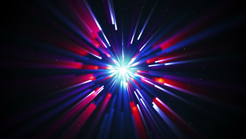 Shining Radial Lights. Computer Generated Stock Footage Video (100% ...