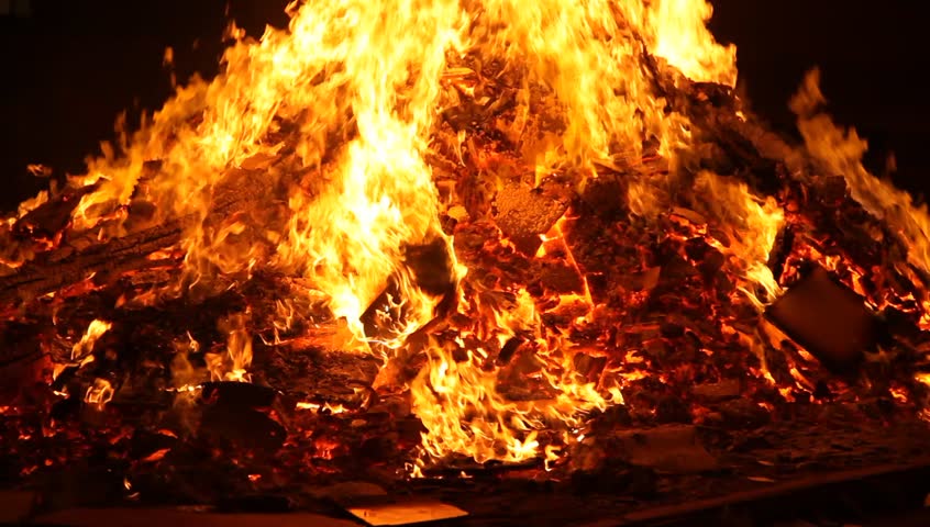 Giant Fire, Burning Like Hell Stock Footage Video (100% Royalty-free ...
